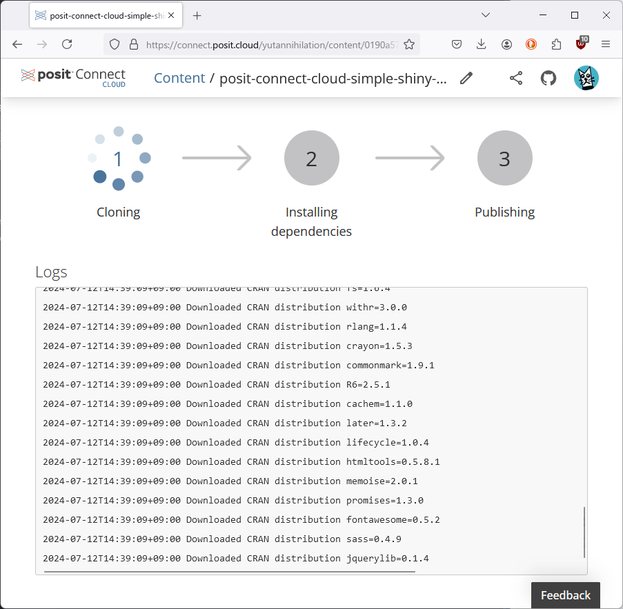 Posit Connect Cloud を使ってみた。